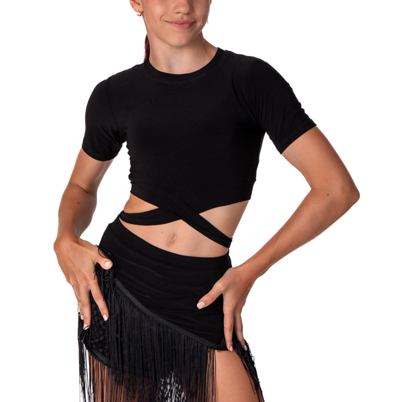 FSD Beny,rövid ujjú, kötős top lányoknak | DanceMaster HU